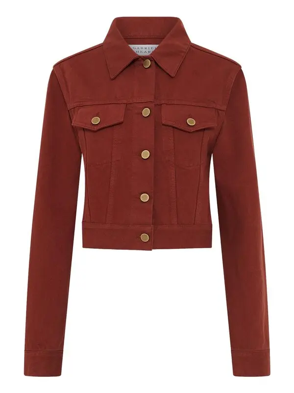 Gabriela Hearst Bronte Jacket In Recycled Cotton - Burnt Sienna