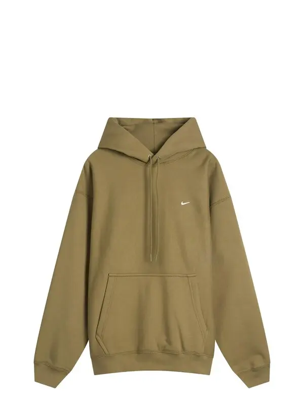 Nike Solo Swoosh Pullover Hoodie - Medium Olive/white