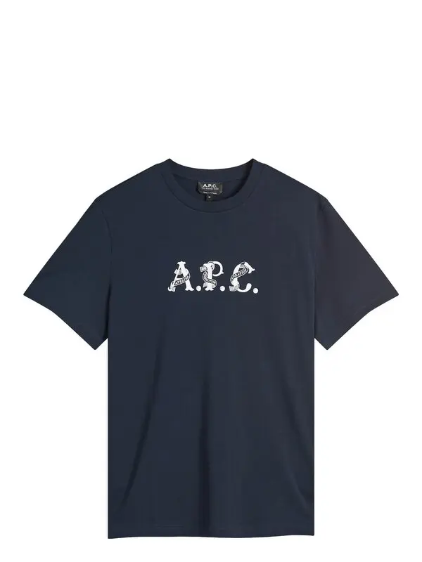 A.p.c. Hugo Graphic Logo T-shirt - Dark Navy