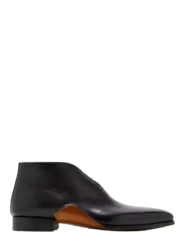 Magnanni Leather Lace-up Derby Shoes - Black