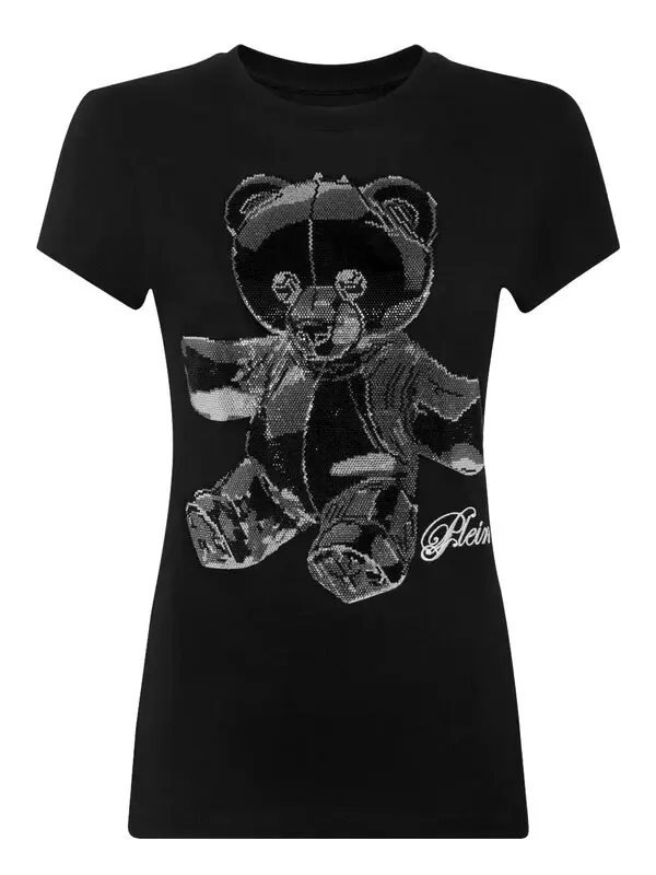 Philipp Plein Crystal-embellished Teddy T-shirt - Black