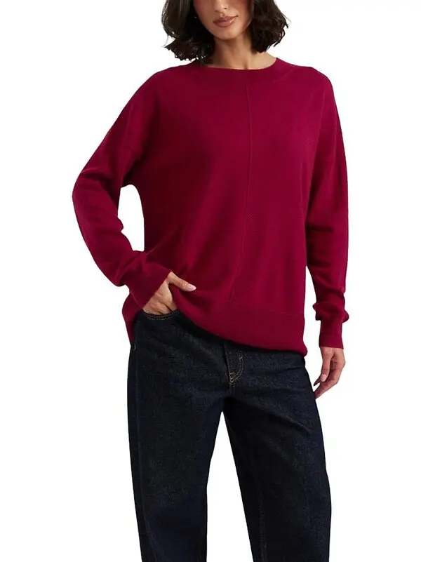 Chinti & Parker Wool Cashmere Slouchy Sweater - Cherry