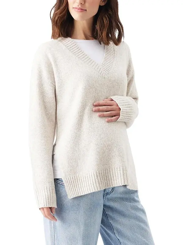 RIPE MATERNITY Vera Nursing Knit Sweater - Oatmarle