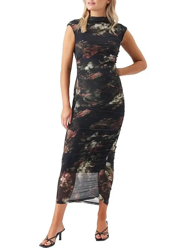 RIPE MATERNITY Vella Mesh Dress - Black