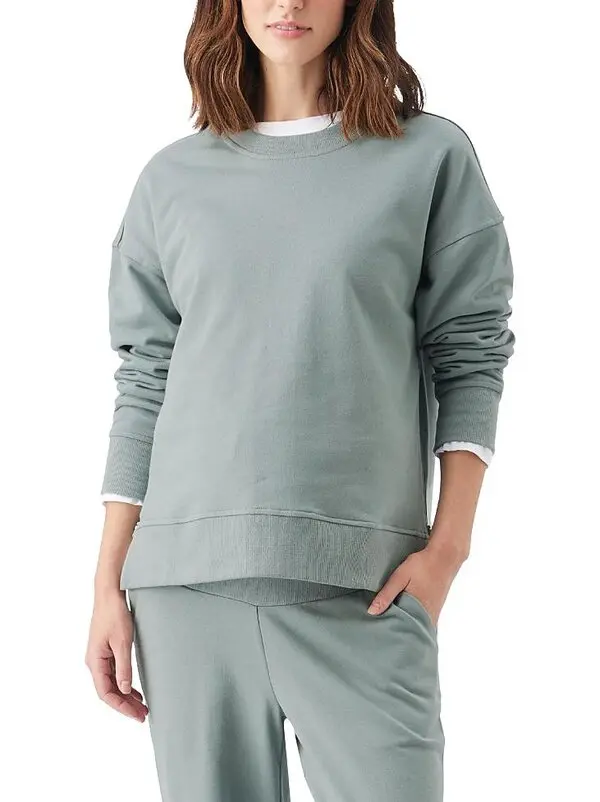 RIPE MATERNITY Relax Nursing Sweat Sweater - Sage Green.