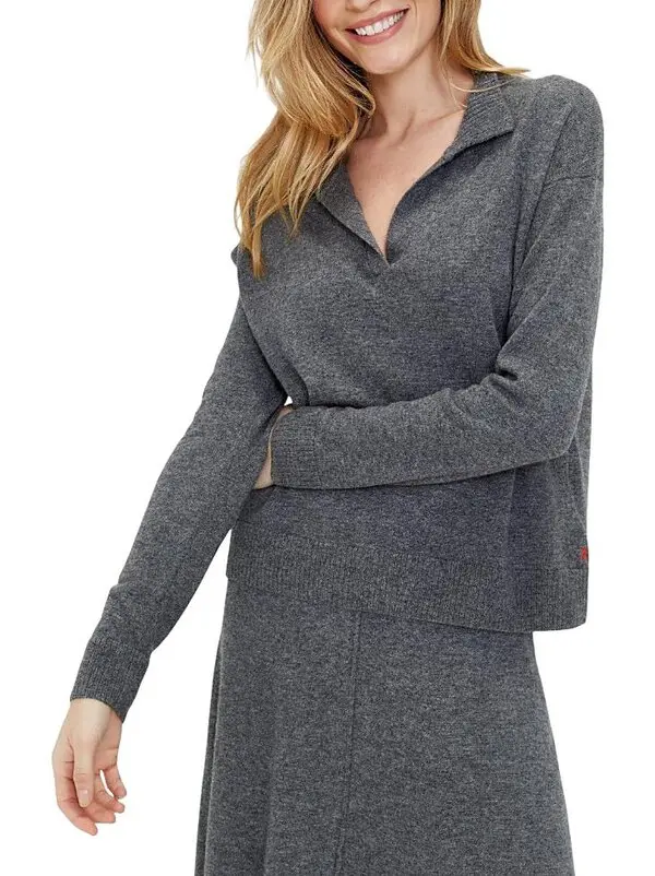 Chinti & Parker Wool Cashmere Collared Sweater - Grey