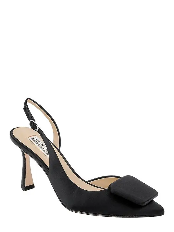 Badgley Mischka Graciella Pumps - Black Satin