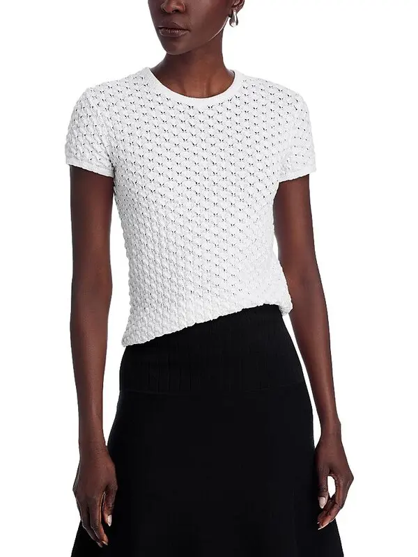 Proenza Schouler White Label Quincy Crocheted Top - White