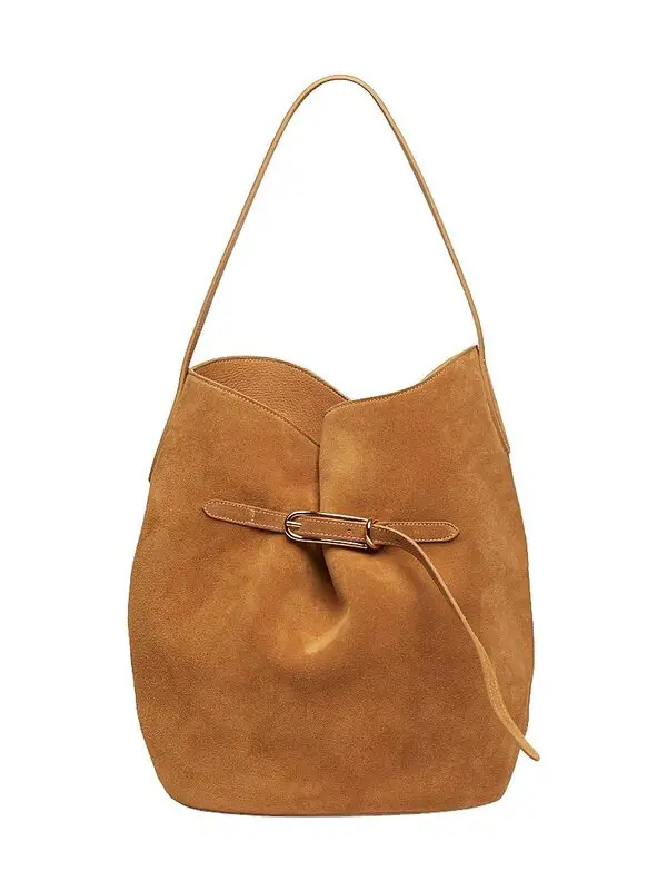 LIFFNER Belted Bucket Bag Large - Rhum Suede