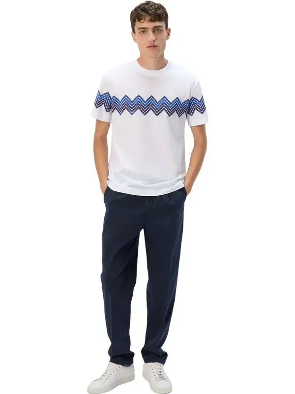 Missoni T-shirt With Chevron Insert - White