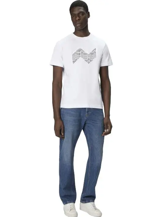 Missoni Short Sleeve T-shirt With Geometric Zigzag Insert And Logo - Multicoloured