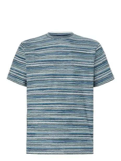 Missoni Flame And Zigzag Patterned T-shirt - Blue & Green