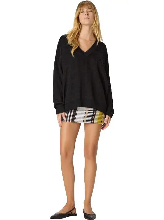 Missoni Oversized V-neck Chevron Sweater - Black