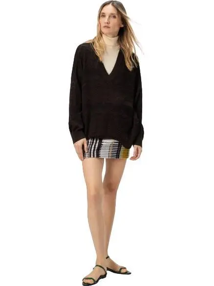 Missoni Oversized V-neck Sweater - Brown