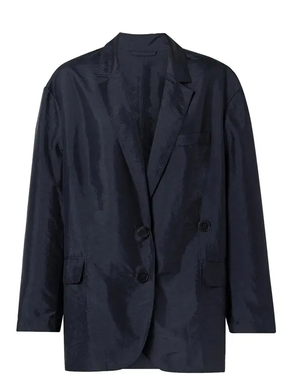 Tibi Liam Oversized Shell Blazer - Blue