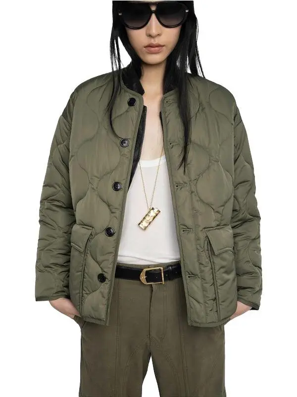 Zadig&Voltaire Quilted Short Parka - Natural