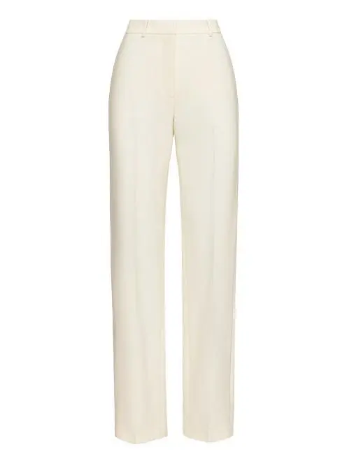 Oscar De La Renta Straight Leg Wool Pants - Red