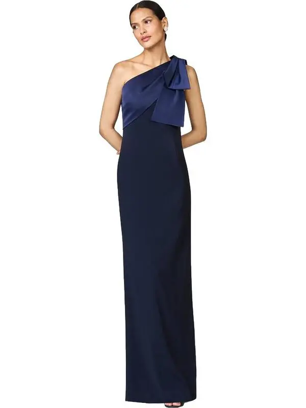 Sachin & Babi Estrella One-shoulder Gown - Blue / Navy