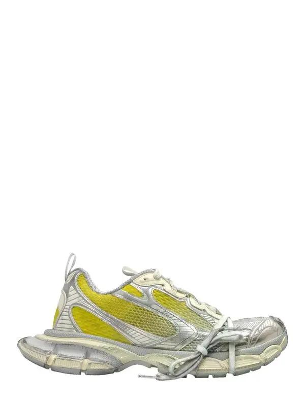 Balenciaga 3xl Panelled Lace-up Sneakers - Silver