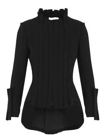 Anne Fontaine Tailored Jacket With Silver Buttons - Black