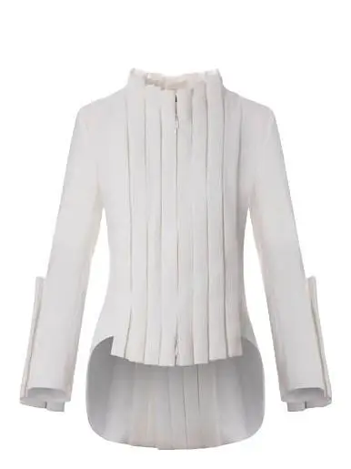 Anne Fontaine Tailored Jacket With Silver Buttons - White