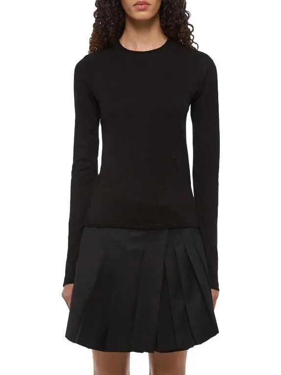 Helmut Lang Twisted Jersey Top - Black
