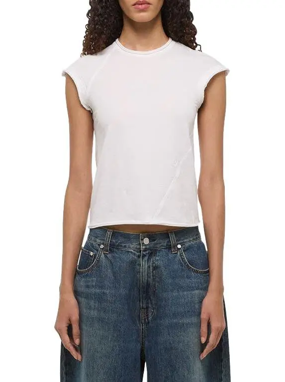 Helmut Lang Twisted Crop Top - Optic White