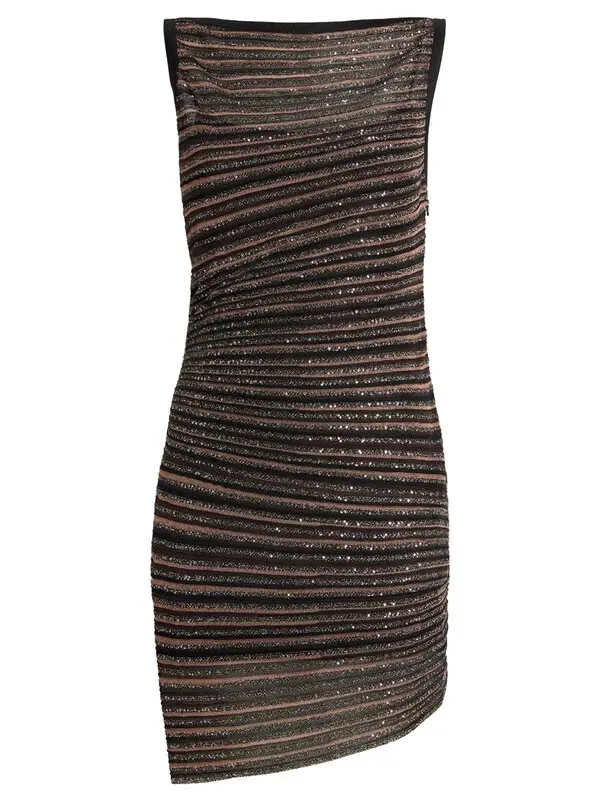 Missoni Stripe Sleeveless Mini Dress - Black