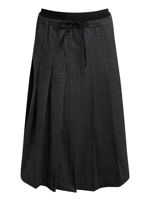 Sandro Pleated Rhinestone-embellished Midi Skirt - Black