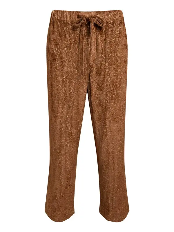 Commas Glittered Corduroy Relaxed Trousers - Orange