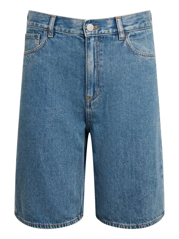 Theory High-rise Relaxed Denim Shorts - Blue