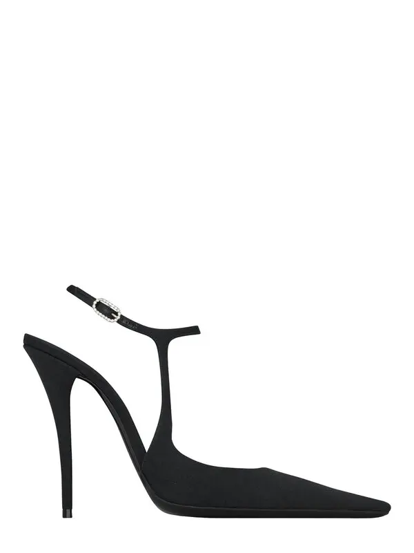 Saint Laurent Manon Silk Pumps - Black