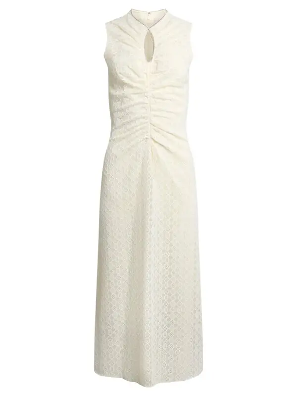 Sandro Lace Midi Dress - Beige