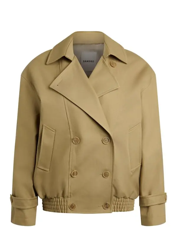 Sandro - Cotton Oversized Short Trench Coat