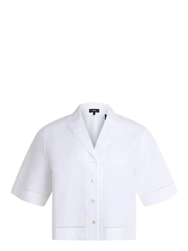 Theory Lace-trim Boxy Shirt - White
