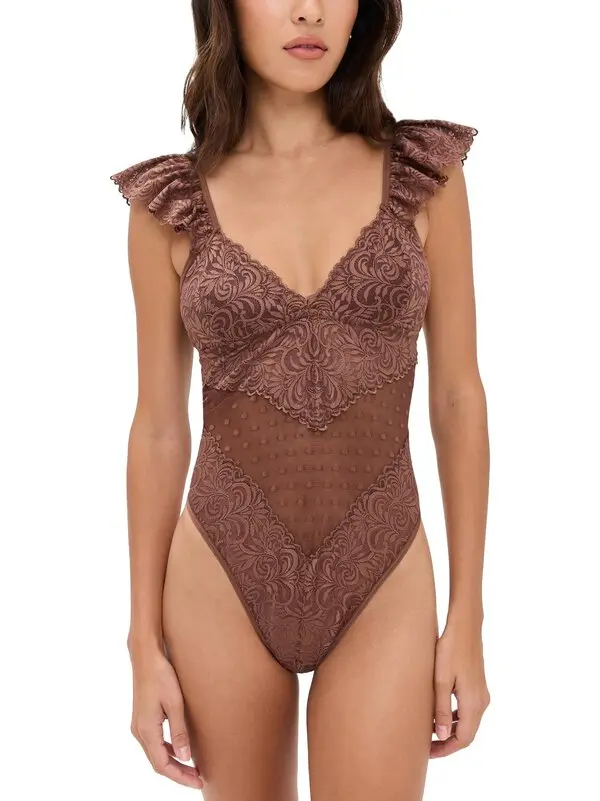 MUCCI Paola Thong Bodysuit - Espresso