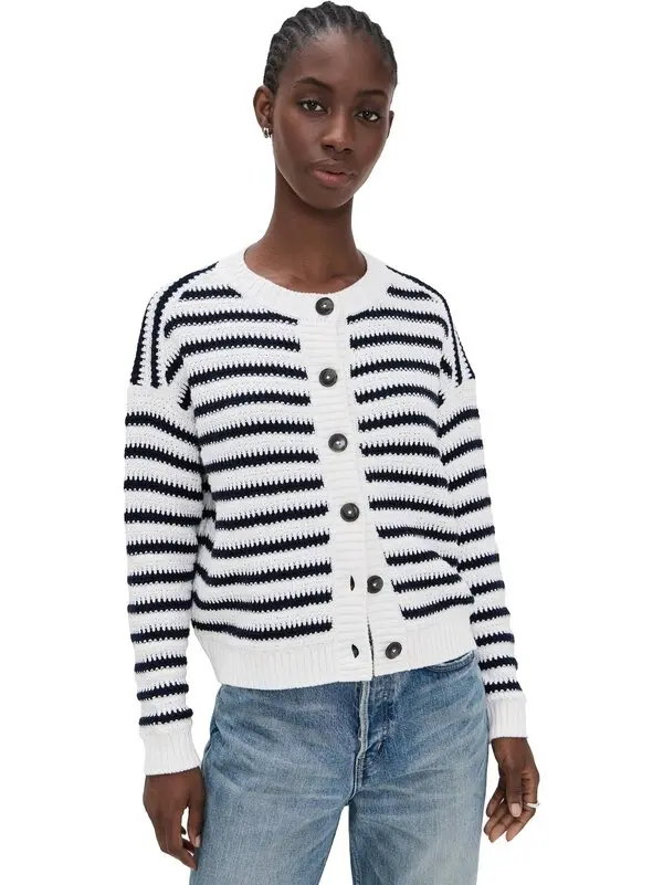 Closed Striped Knit Cardigan - Ivory