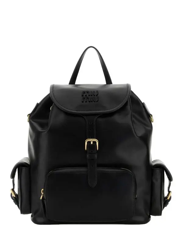 Miu Miu Leather Backpack - Black