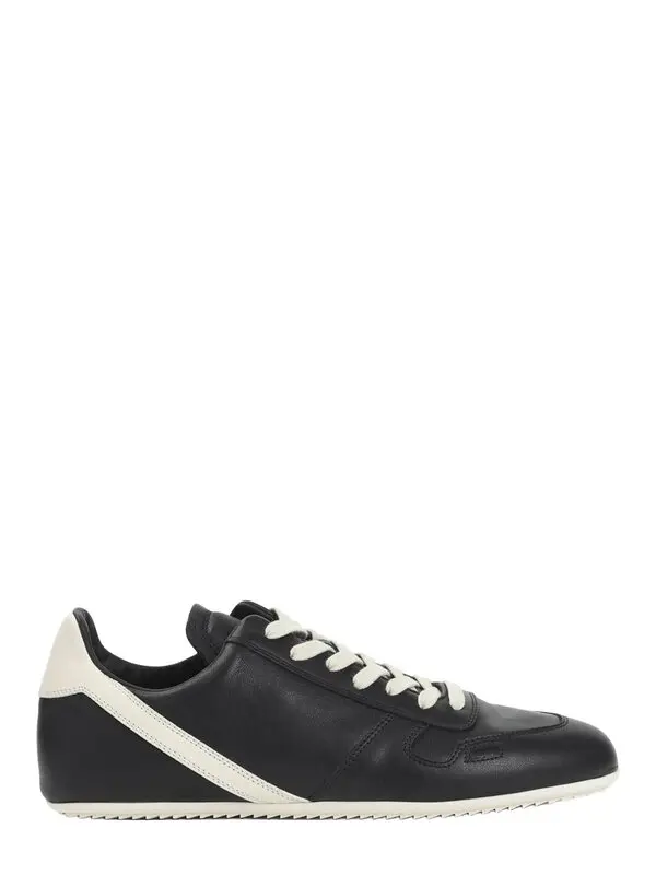 Rick Owens Minimal Leather Sneakers - Black