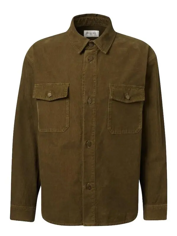 Saint Laurent Cotton Corduroy Overshirt - Green