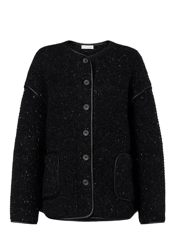Altuzarra Medrano Knitted Wool-blend Jacket - Black