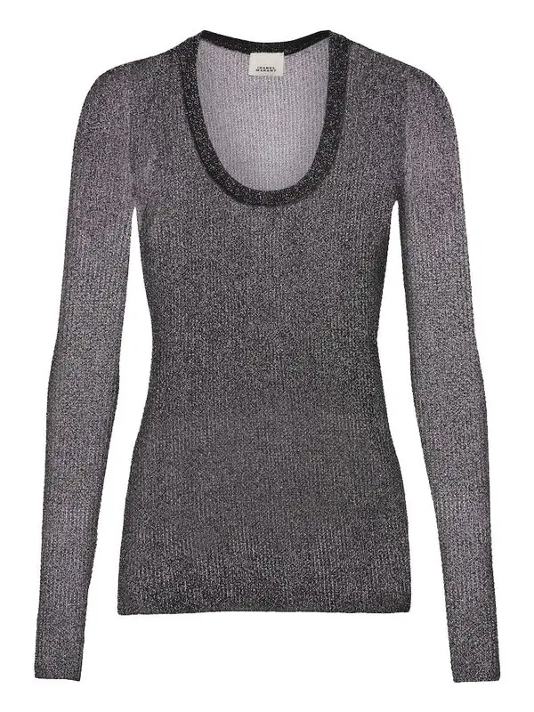 Isabel Marant Étoile Thalia Lamé Top - Black