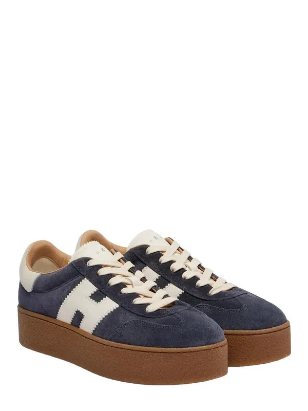 Hogan Suede Platform Sneakers - Blue