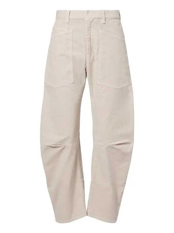 NILI LOTAN Shon Cotton-blend Chino Pants - White