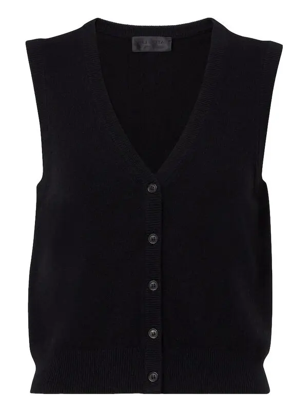 NILI LOTAN Porter Cashmere Sweater Vest - Black