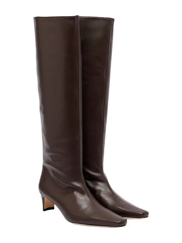 Staud Wally 55 Leather Knee-high Boots - Brown