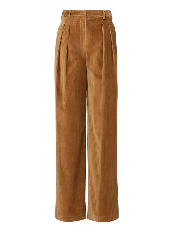 Altuzarra Pip Cotton Corduroy Wide-leg Pants - Beige