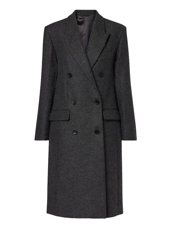 Isabel Marant Irene Double-breasted Virgin Wool Coat - Grey