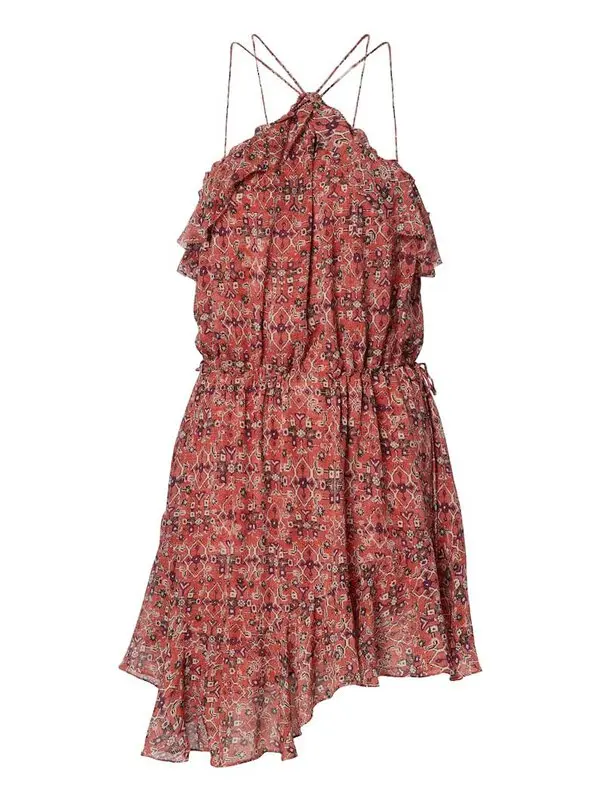 MARANT ETOILE Betty Gathered Minidress - Orange