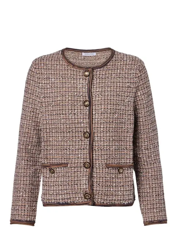 Veronica Beard Brisa Tweed Jacket - Brown
